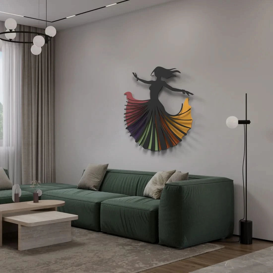 "Gypsy" metal wall rack (2 sizes and 2 colors to choose from) colored